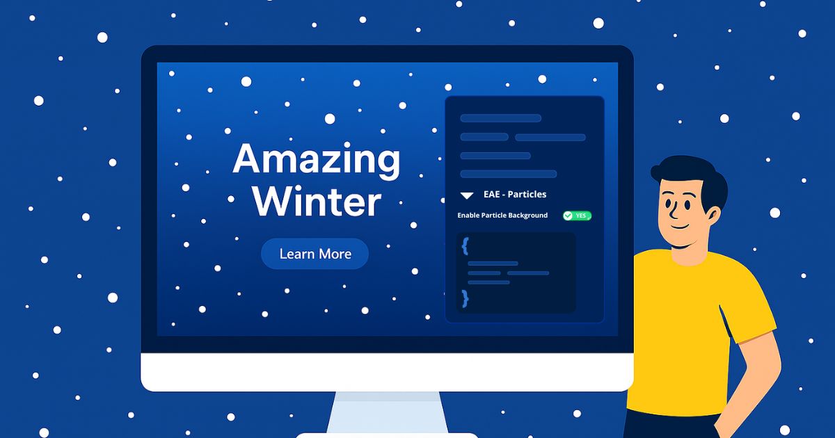 How to Add Snowfall Effects in Elementor