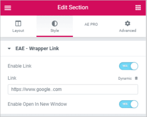 Section and Column Clickable in Elementor - Elementor Addons