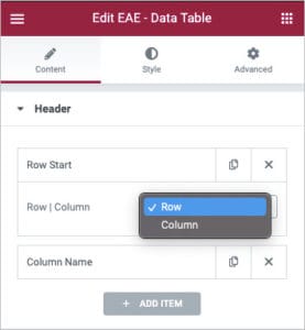 How To Create Data Table In Elementor