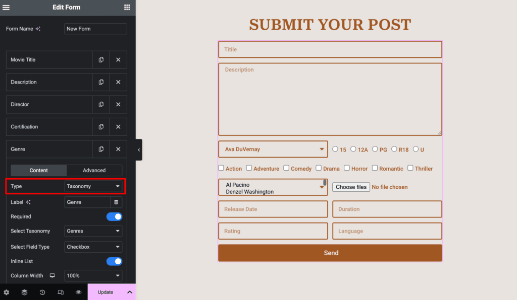 How to Create or Update WordPress Posts Using Elementor Form