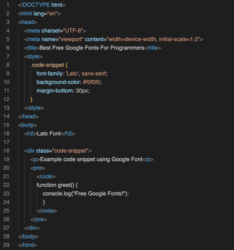 Top 10 Free Google Fonts for Programmers - Elementor Addons