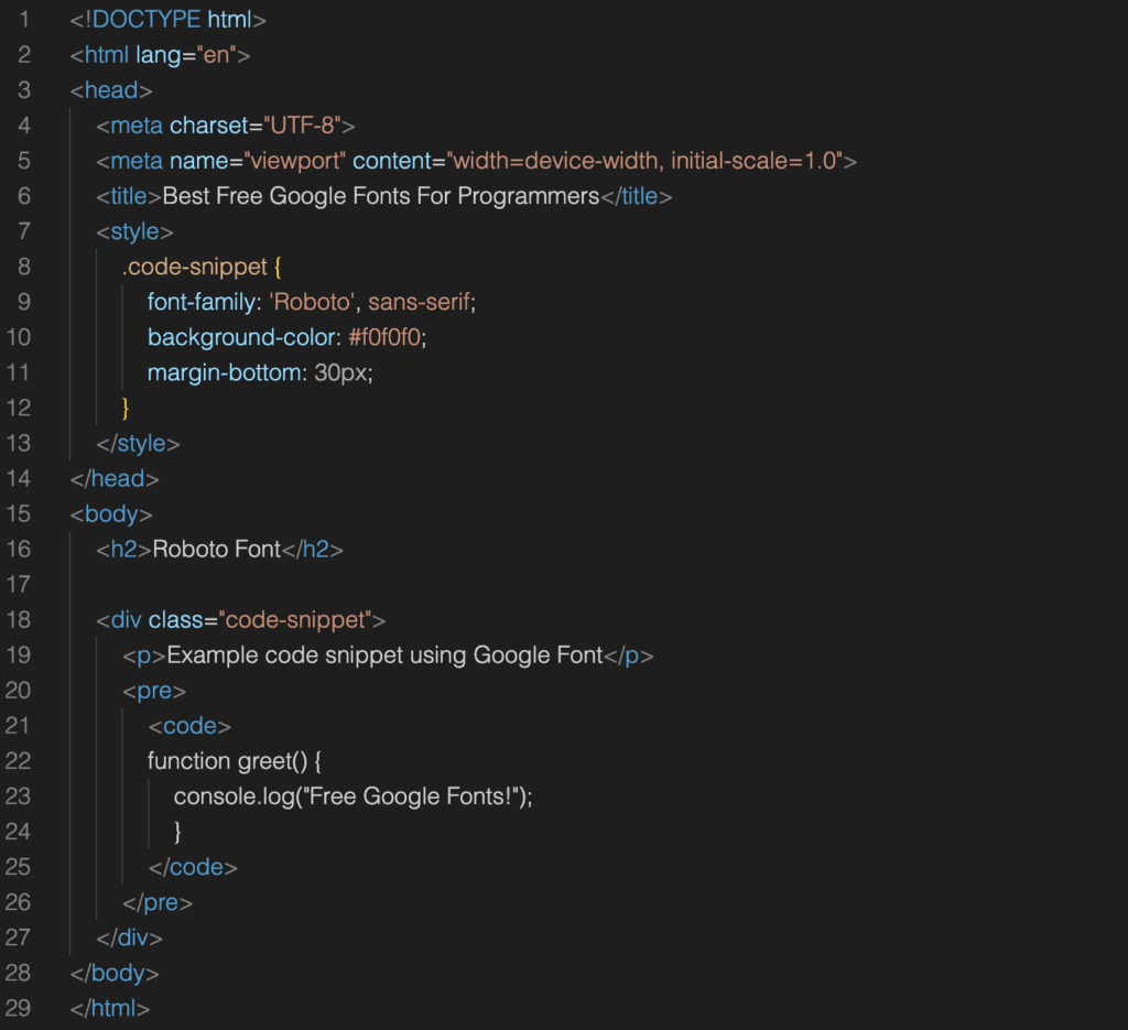 Top 10 Free Google Fonts for Programmers - Elementor Addons